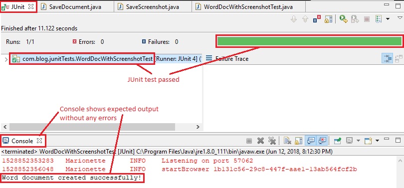 Screen Shot Word Document